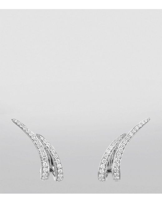 Shaun Leane White Gold And Diamond Armis Ear Cuffs in Metallic | Lyst