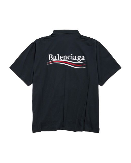 Balenciaga Cotton Piqué Political Campaign Polo Shirt in Blue for Men ...