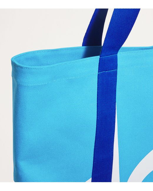 Harrods Large Cotton Logo Tote Bag in Blue | Lyst UK