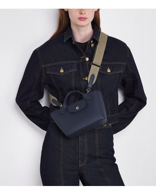 Longchamp Extra-Small Leather Épure Tote Bag in Blue | Lyst UK