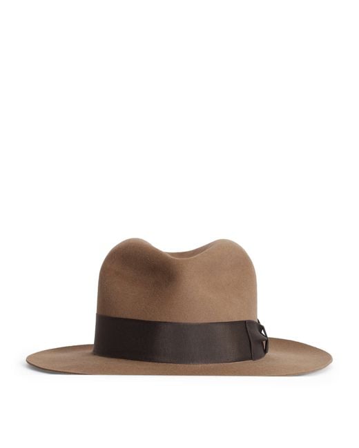 Swaine Rabbit Felt Junior Poet Fedora in Brown for Men | Lyst UK