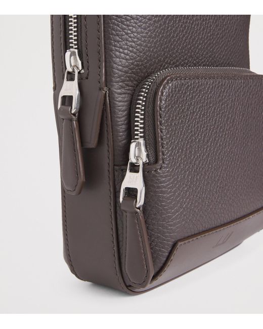 dunhill Calfskin Harness Cross-Body Bag in Gray for Men | Lyst