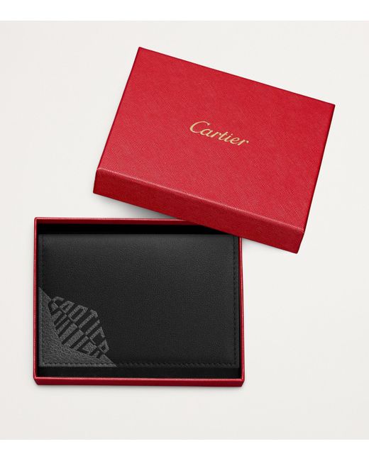 Cartier Calfskin Losange Shadow Card Holder in Black for Men | Lyst UK