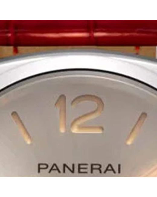 Panerai Stainless Steel Luminor Due Watch in Red | Lyst UK