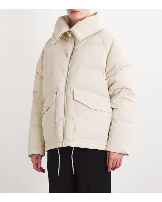 Varley Down Roseville Puffer Jacket in Natural | Lyst