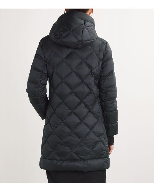 Max Mara Down Longline Puffer Coat in Black | Lyst