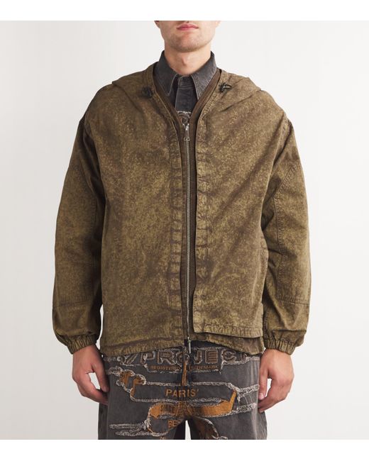 Y. Project Two-In-One Hooded Bomber Jacket in Brown for Men | Lyst