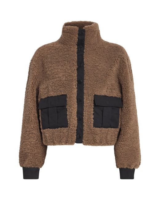 PAIGE Faux Shearling Locklin Jacket in Brown | Lyst