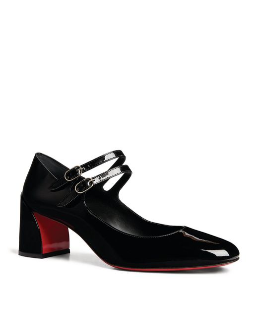 Christian Louboutin Miss Jane Patent Leather Mary Janes 55 in Black ...