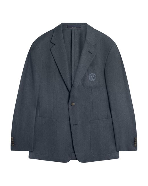 dunhill Superfine Merino Wool Flannel Cavendish Blazer in Blue for Men ...