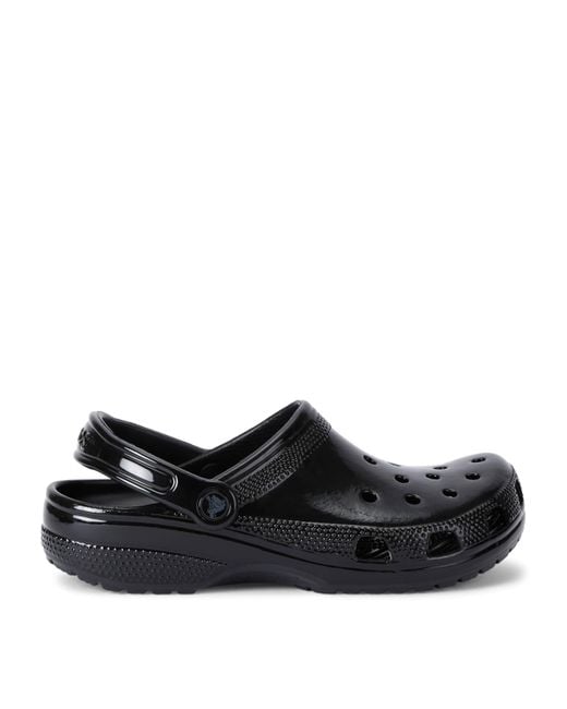 Crocs™ High-Shine Classic Clogs in Black | Lyst UK