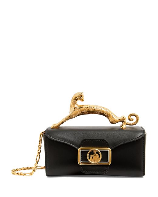 Lanvin Micro Pencil Cat Top-Handle Bag in Black | Lyst