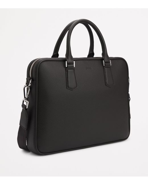 BOSS Leather Document Case in Black for Men | Lyst