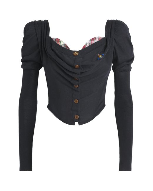 Vivienne Westwood Bea Corset Cardigan in Black | Lyst UK