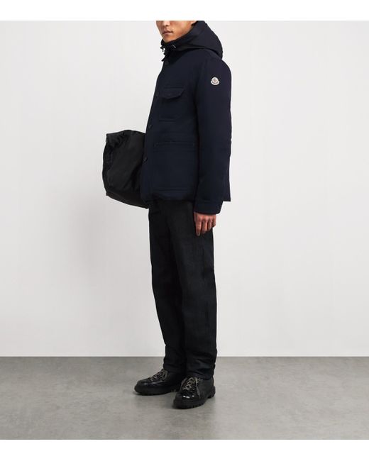 Moncler Double-Layered Hooded Arras Jacket in Blue for Men | Lyst UK