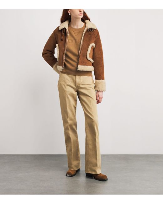 Mother Cashmere Logo Sweater in Brown | Lyst UK