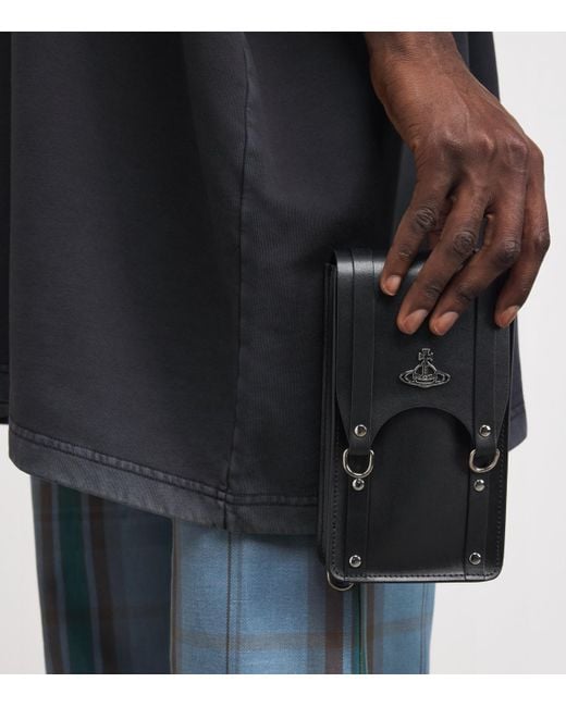 Vivienne Westwood Mini Leather Bondage Cross-Body Bag in Black | Lyst