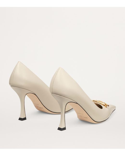 Jimmy Choo Ryker 90 Leather Pumps in Natural | Lyst