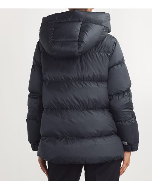 Max Mara Hooded Puffer Jacket in Gray | Lyst