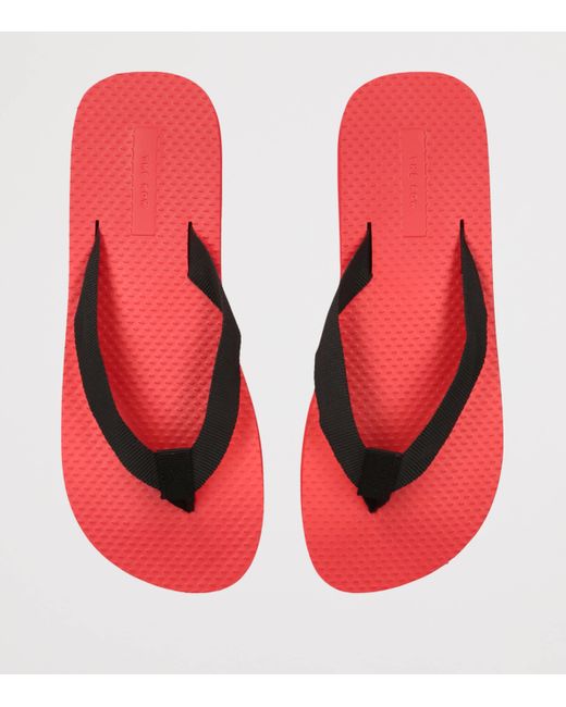 The Row Dune Flatform Sandals in Red | Lyst