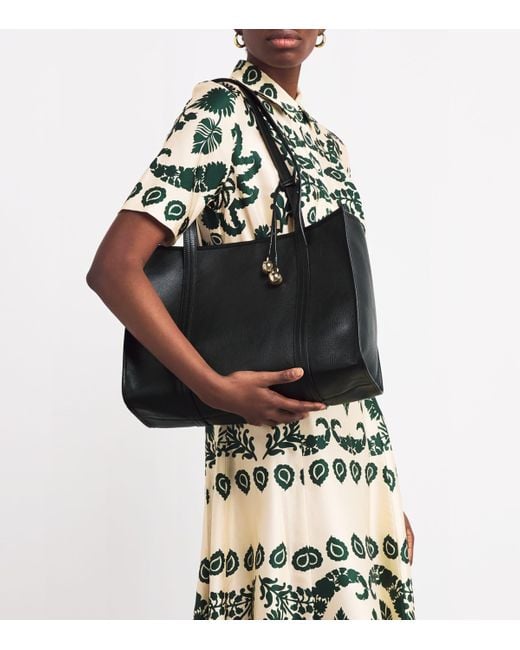 Sandro Leather Tote Bag in Black | Lyst
