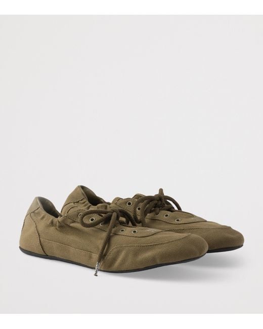 Prada Canvas Collapse Sneakers in Green | Lyst UK