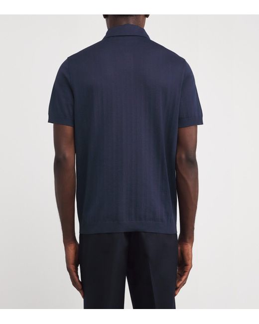 Corneliani Cotton Jersey Polo Shirt in Blue for Men | Lyst UK