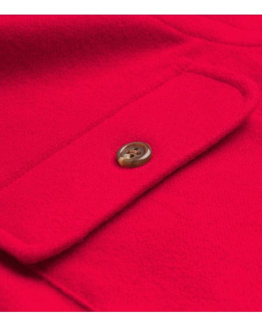 Polo Ralph Lauren Wool Twill Shirt in Red for Men | Lyst