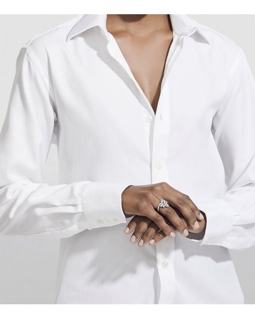 De Beers Jewellers White Gold And Diamond Adonis Rose Ring | Lyst