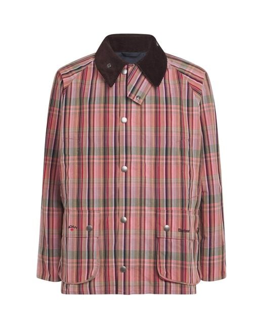 Barbour X Noah Madras Bedale Jacket in Red for Men | Lyst