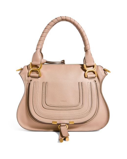 Chloé Small Leather Marcie Top-Handle Bag in Pink | Lyst