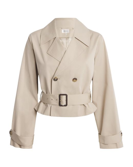 FRAME Cotton The Uniform Trench Coat in Natural | Lyst UK