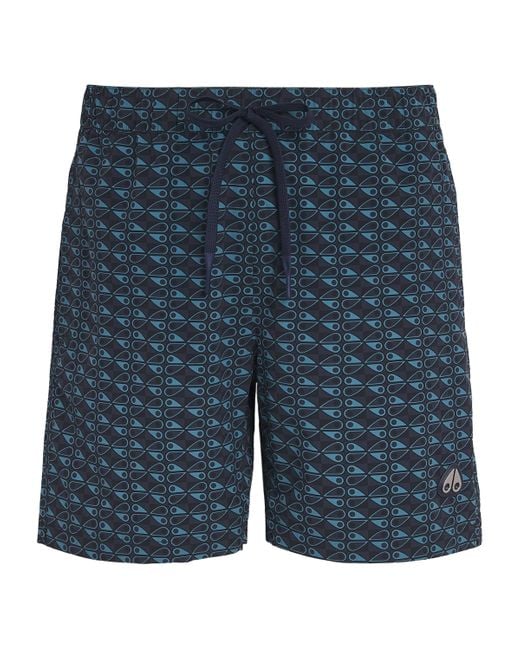 Moose Knuckles Monogram Swim Shorts in Blue for Men | Lyst