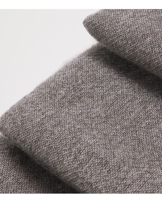 Giorgio Armani Cashmere Border Stole in Grey for Men | Lyst UK