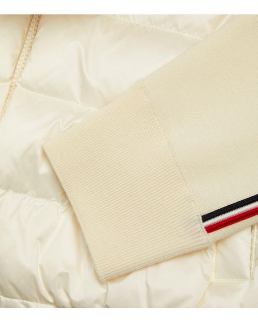 Moncler Hooded Slim Puffer Jacket in White for Men | Lyst