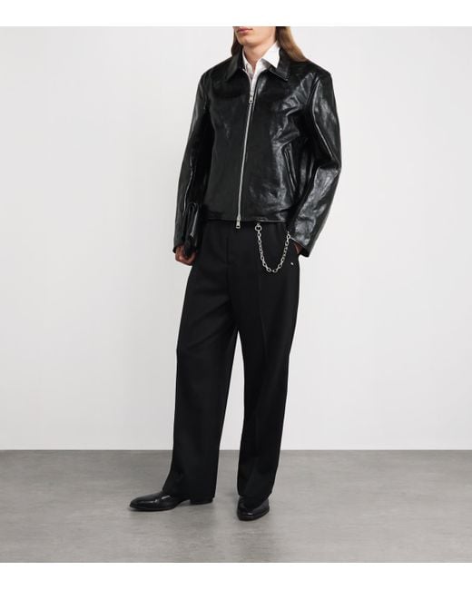 Our Legacy Leather Mini Jacket in Black for Men | Lyst
