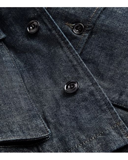 Lemaire Boxy Denim Jacket in Blue for Men | Lyst