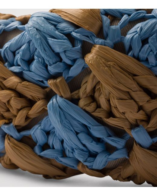 Prada Crochet Patterned Headband in Blue | Lyst UK