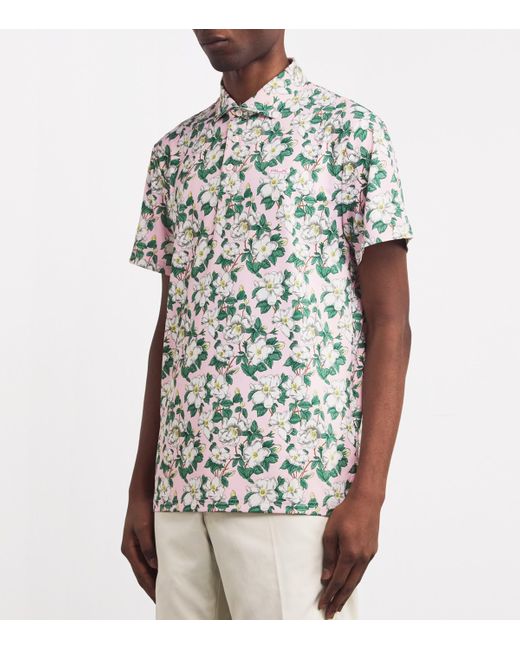 Ralph Lauren Floral Airflow Polo Shirt in White for Men | Lyst UK