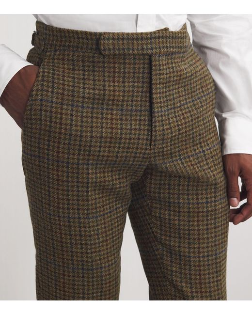 Polo Ralph Lauren Tailored Wool Check Trousers in Gray for Men | Lyst