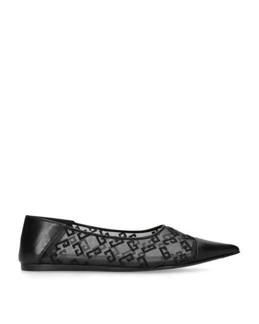 Givenchy Leather-Mesh Flat Me Ballet Flats in Black | Lyst
