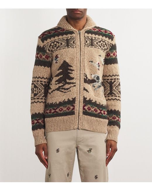 Polo Ralph Lauren Shawl-Collar Cardigan in Brown for Men | Lyst