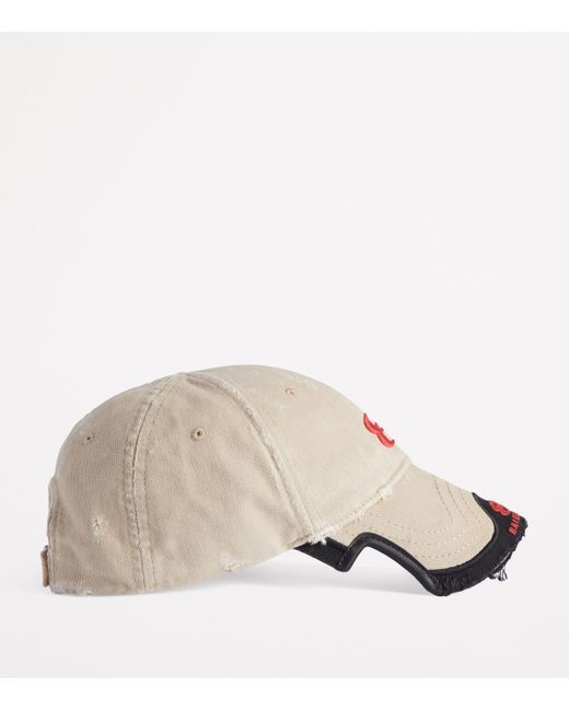 Balenciaga Cotton Double Unity Cap in White for Men | Lyst