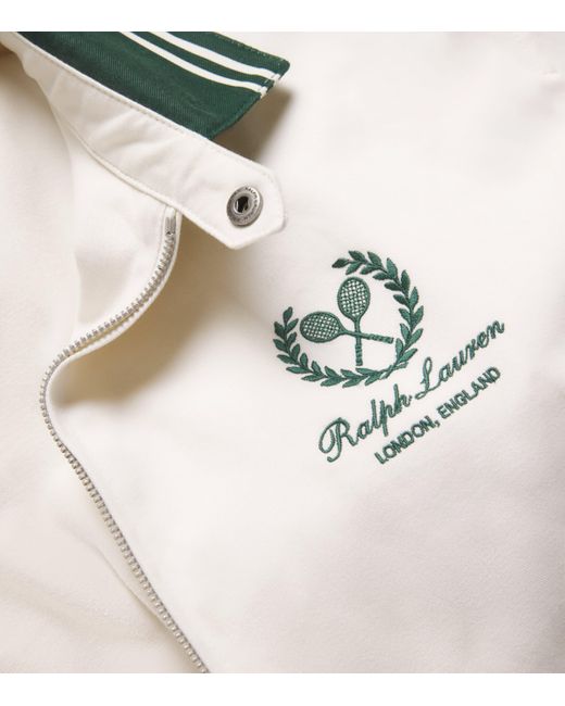 Ralph Lauren X Wimbledon Crest Bomber Jacket in White for Men | Lyst