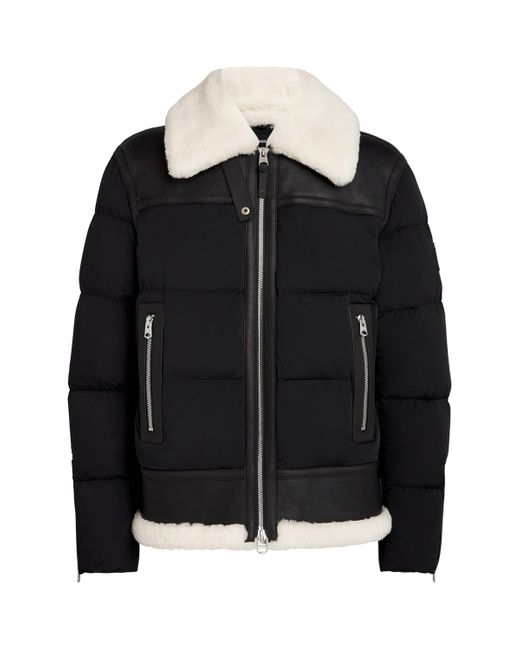 Mackage Robert Shearling Puffer Jacket in Black for Men | Lyst