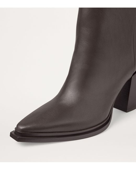 Jimmy Choo Cece 80 Leather Over-The-Knee Boots in Brown | Lyst