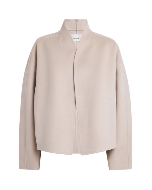 House of Dagmar Double-Wool Open Jacket in Natural | Lyst