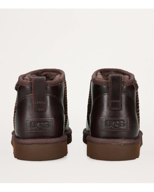 UGG Leather Classic Ultra Mini Regen Boots in Brown for Men | Lyst