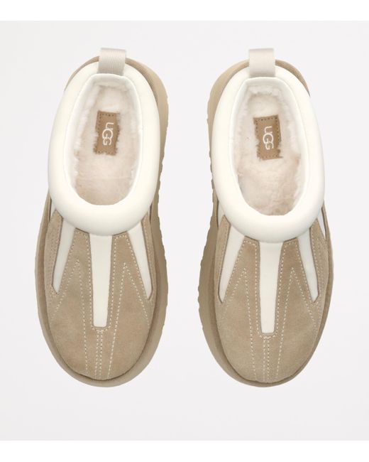 UGG Suede Tazz Sunwave Slippers in Natural | Lyst