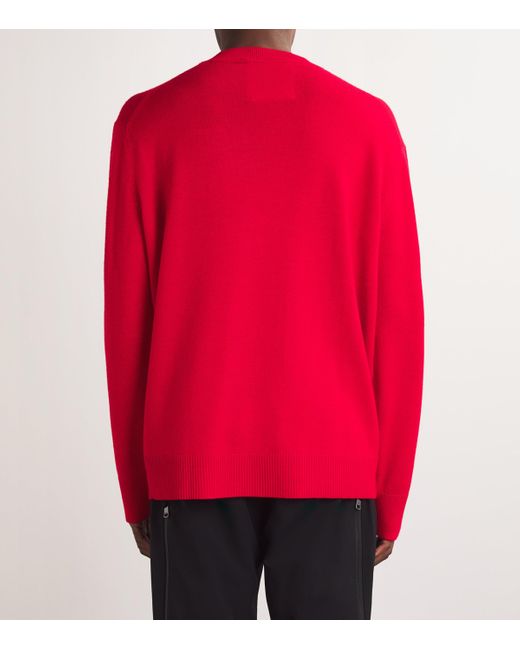 Perfect Moment Merino Logo-Intarsia Adler Sweater in Red for Men | Lyst
